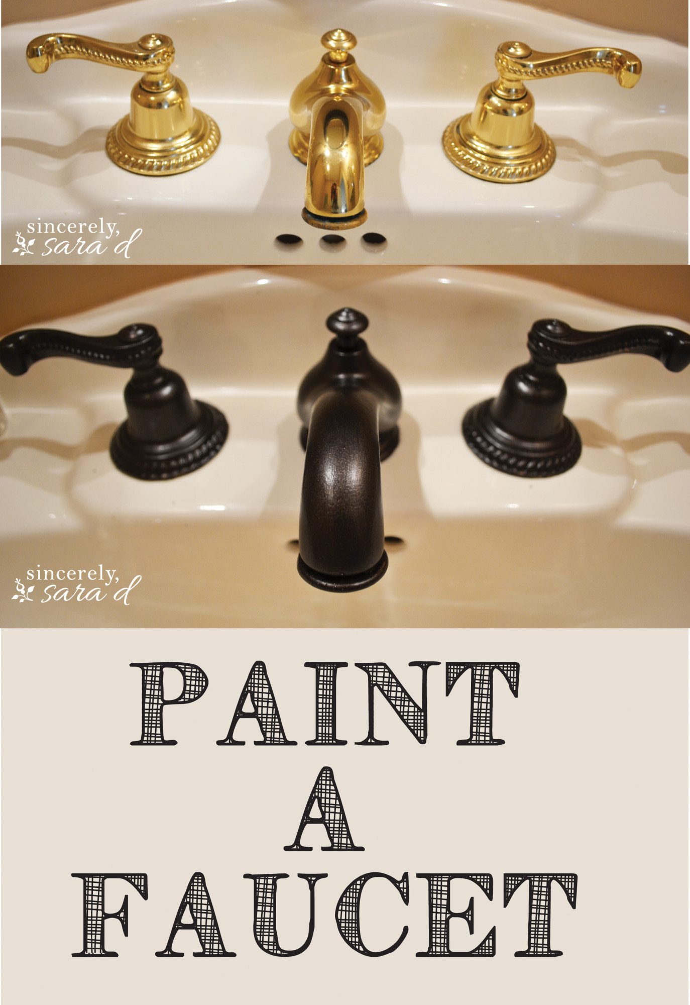 How to Paint a Faucet - Sincerely, Sara D. | Home Decor & DIY Projects