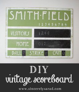DIY Vintage Scoreboard - Sincerely, Sara D. | Home Decor & DIY Projects