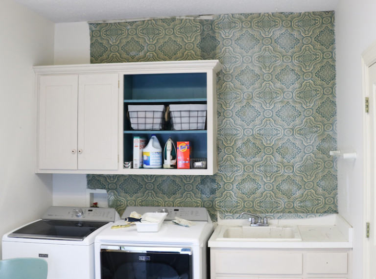 Starched Fabric Wallpaper - Sincerely, Sara D. | Home Decor & DIY Projects