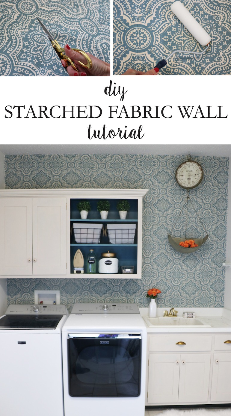 Starched Fabric Wallpaper - Sincerely, Sara D. | Home Decor & DIY Projects
