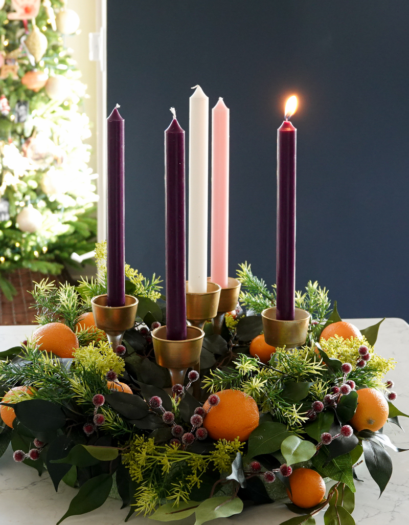 How to Make an Advent Wreath - Sincerely, Sara D. | Home Decor & DIY Projects