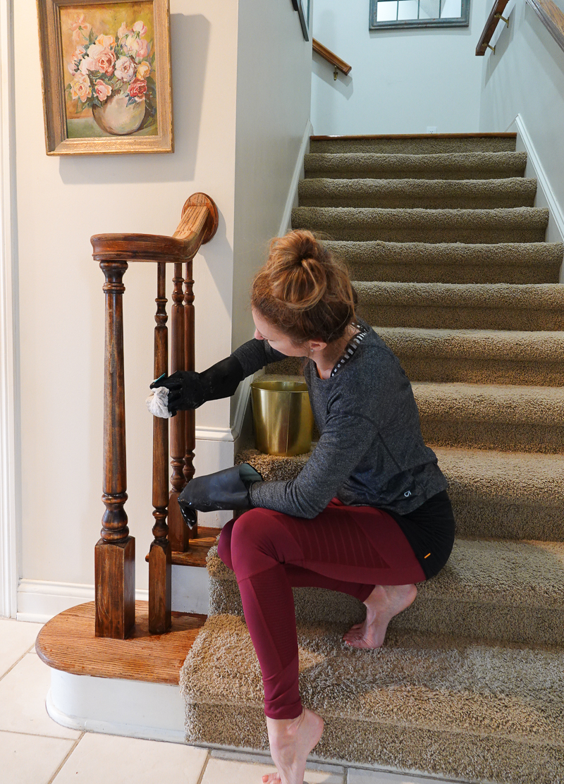 How to Paint Stair Railing - Sincerely, Sara D. | Home Decor & DIY Projects