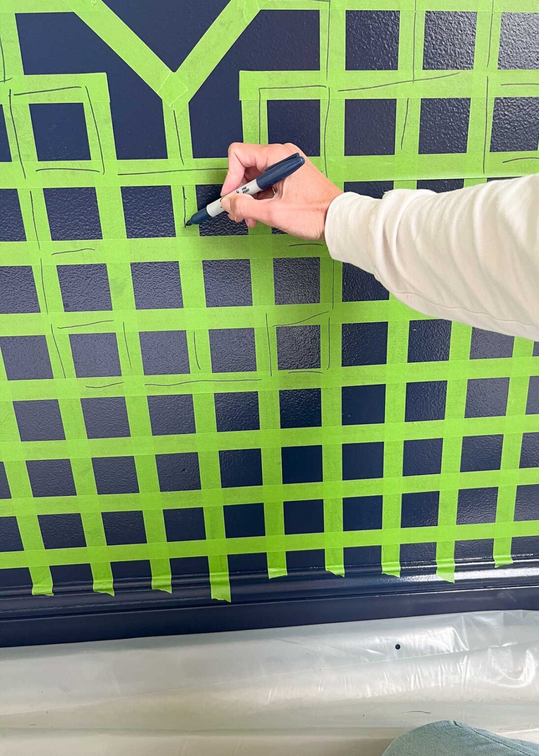 Geometric Wall Mural - Sincerely, Sara D. | Home Decor & DIY Projects